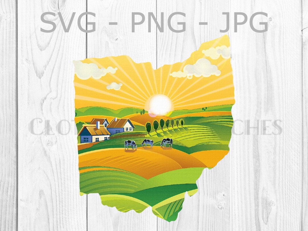 Ohio Landscape, Png, Jpg, Svg, State Sublimation Graphic - Etsy