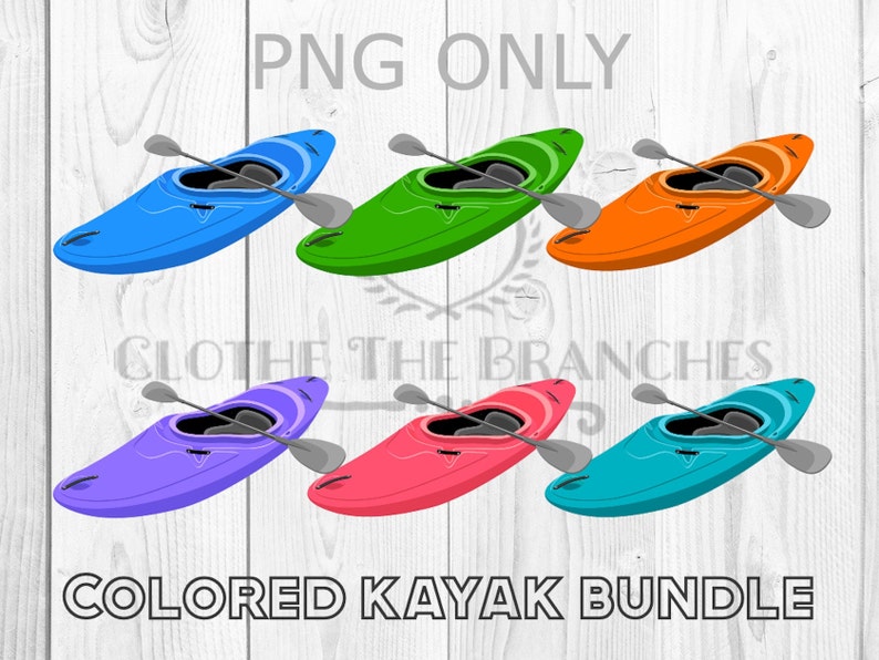 Kayak Colorful Collection, Kayaking Png Graphics for Sublimation - Etsy