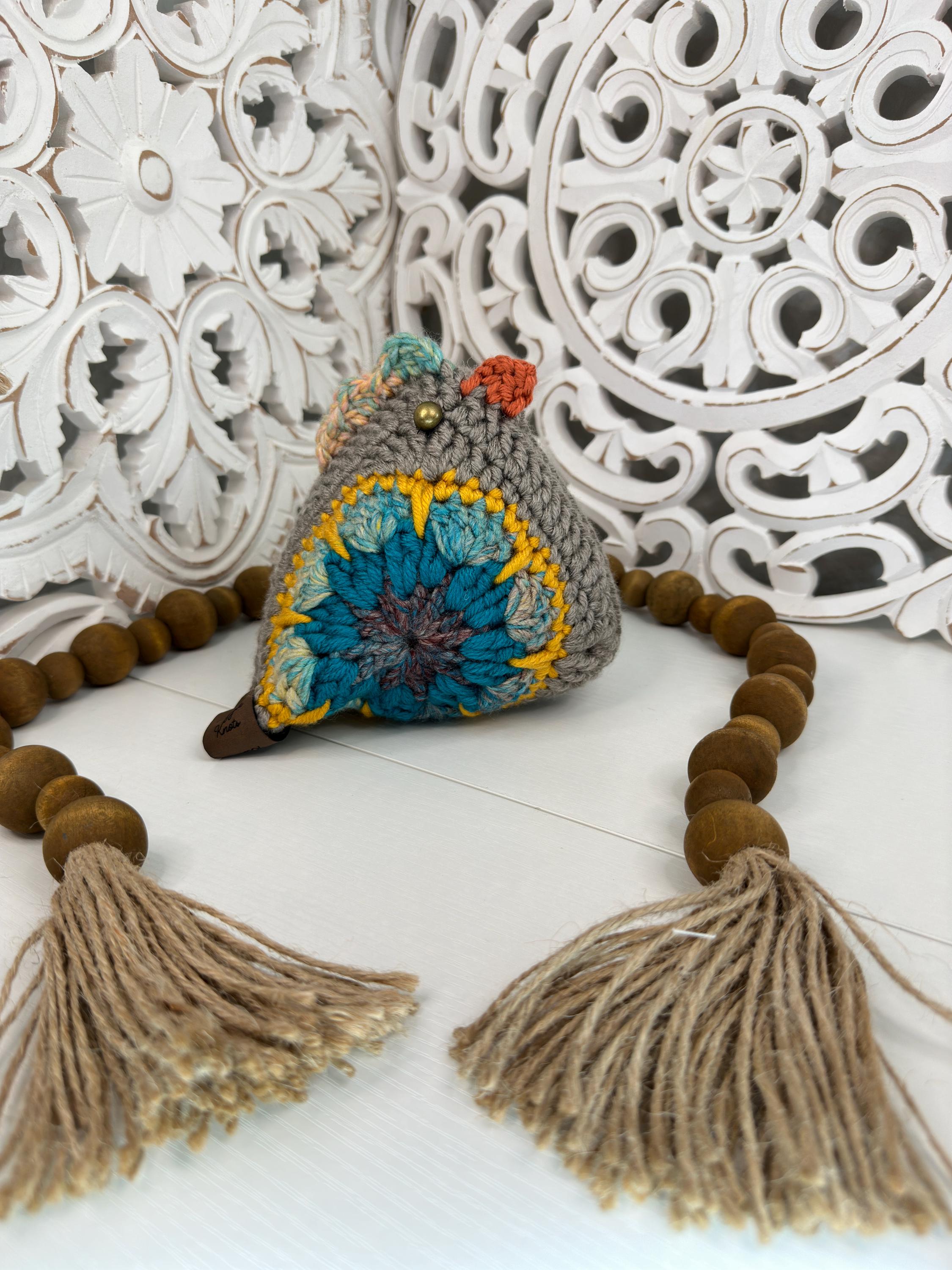 Granny Square Chicken | - Hen - Gallina - | Vibrant and Unique Tabletop ...