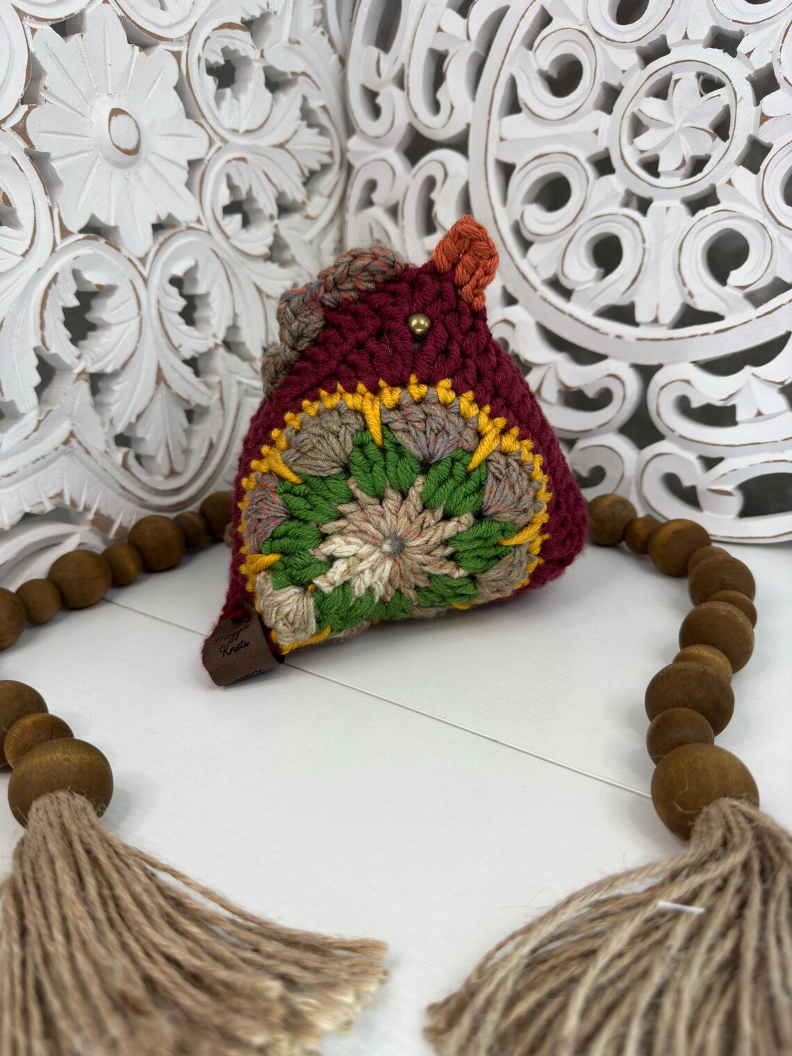 Granny Square Chicken | - Hen - Gallina - | Vibrant and Unique Tabletop ...
