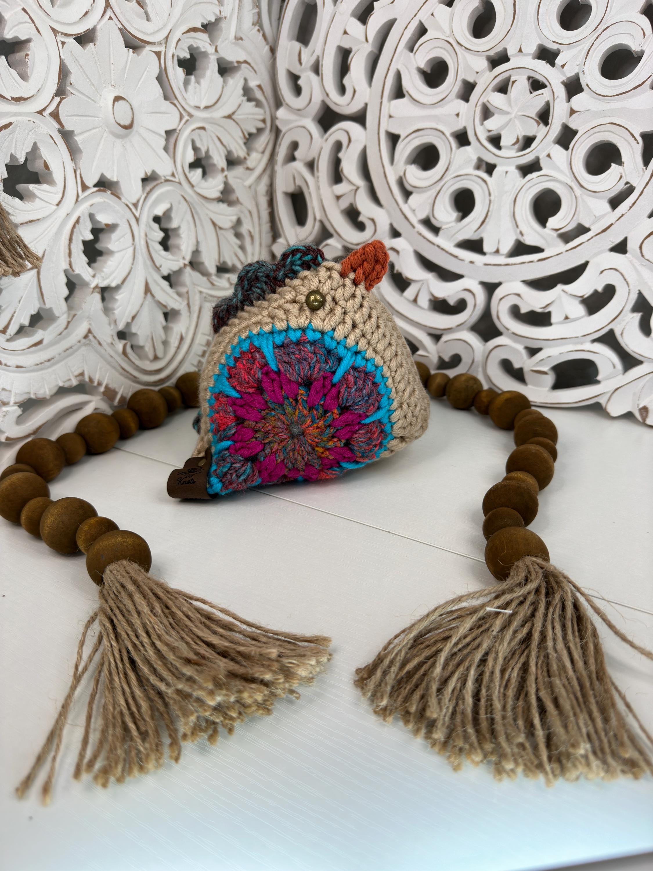Granny Square Chicken | - Hen - Gallina - | Vibrant and Unique Tabletop ...