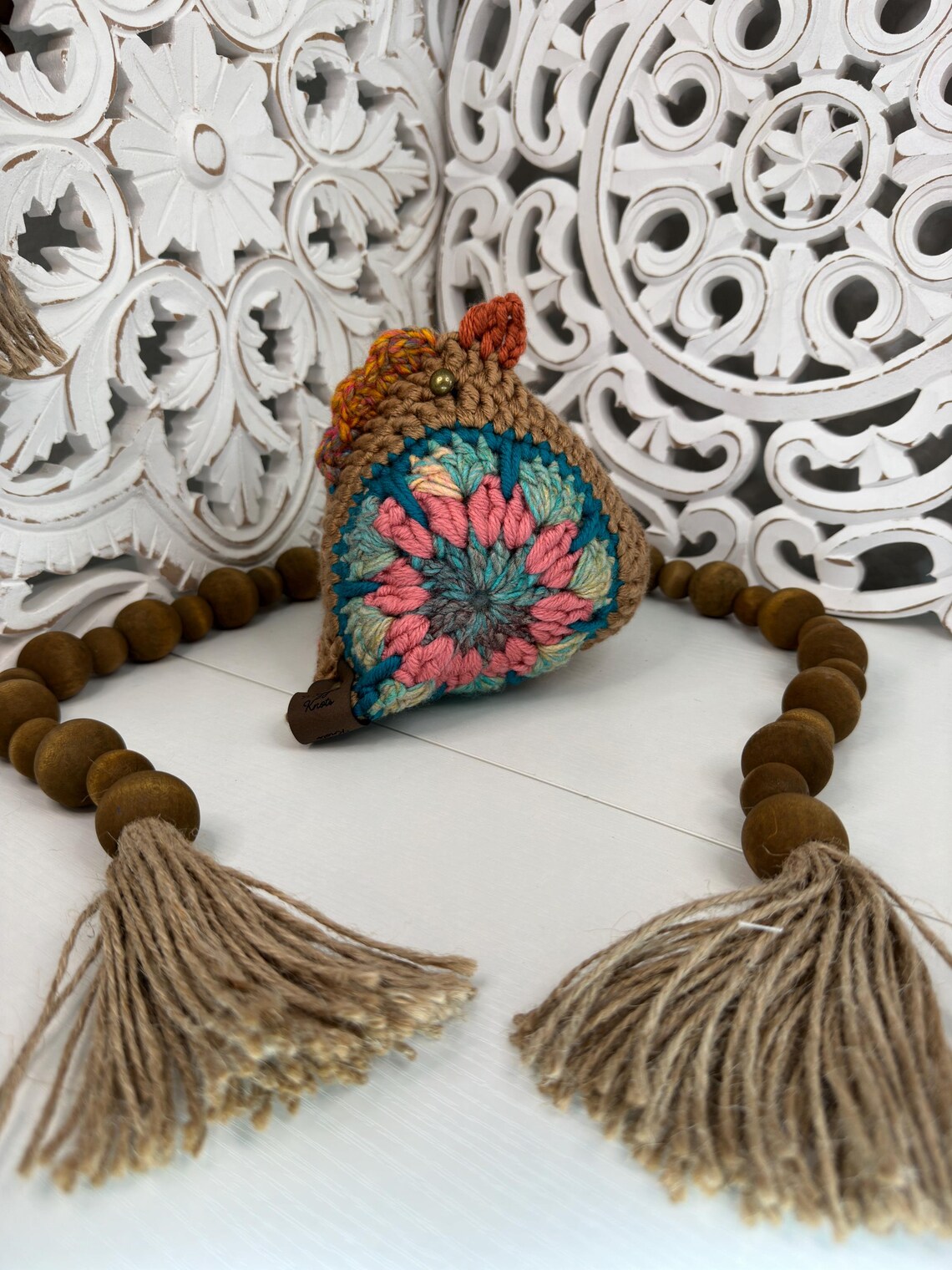 Granny Square Chicken | - Hen - Gallina - | Vibrant and Unique Tabletop ...