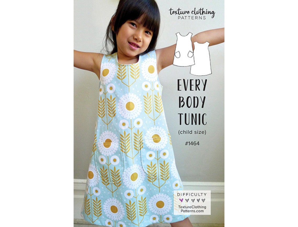 Every Body Tunic Child Size PDF Sewing Pattern - Etsy