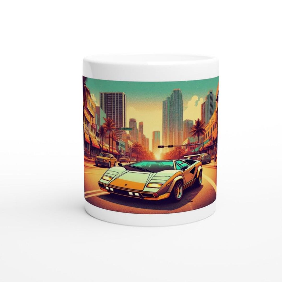 Retro Lamborghini Countach Mug – Miami Vice 80s Sports Car - Etsy