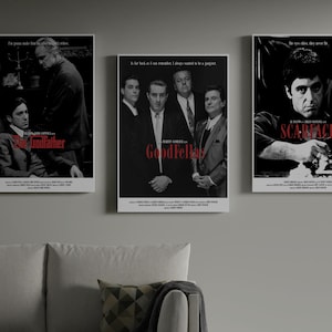 Crime Movie Trilogy Bundle - Digital Download Posters - Scarface ...