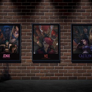 Arcane Jinx, Vi and Caitlyn Poster | Set of 3 | 18x24 Inch | Wall Decor ...