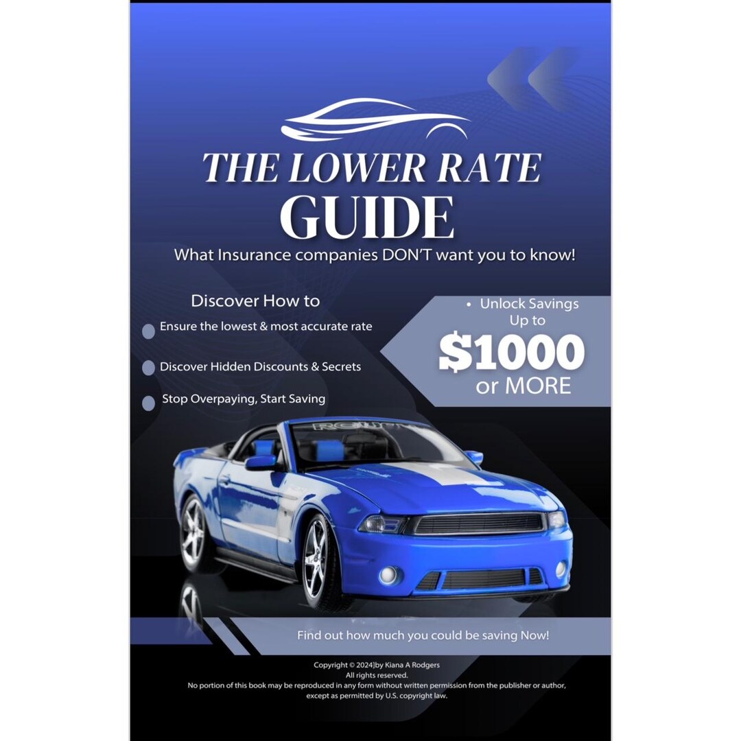 The Lower Rate Guide the Car Insurance Savings Manual - Etsy