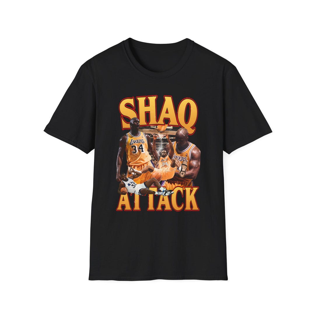 Shaquille O'neal - "shaq Attack" Shirt - Retro Legend - Etsy