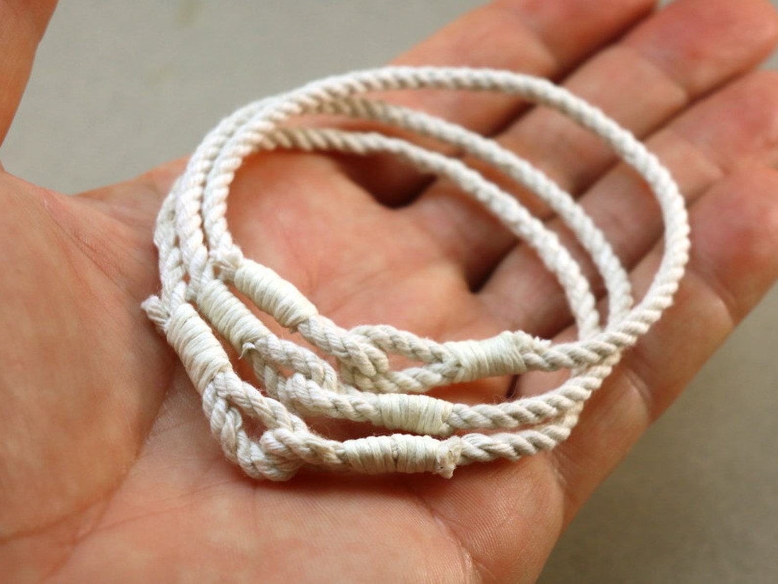 Double Eye Loop Rope Bracelet Slip on String Bracelet 4306 - Etsy