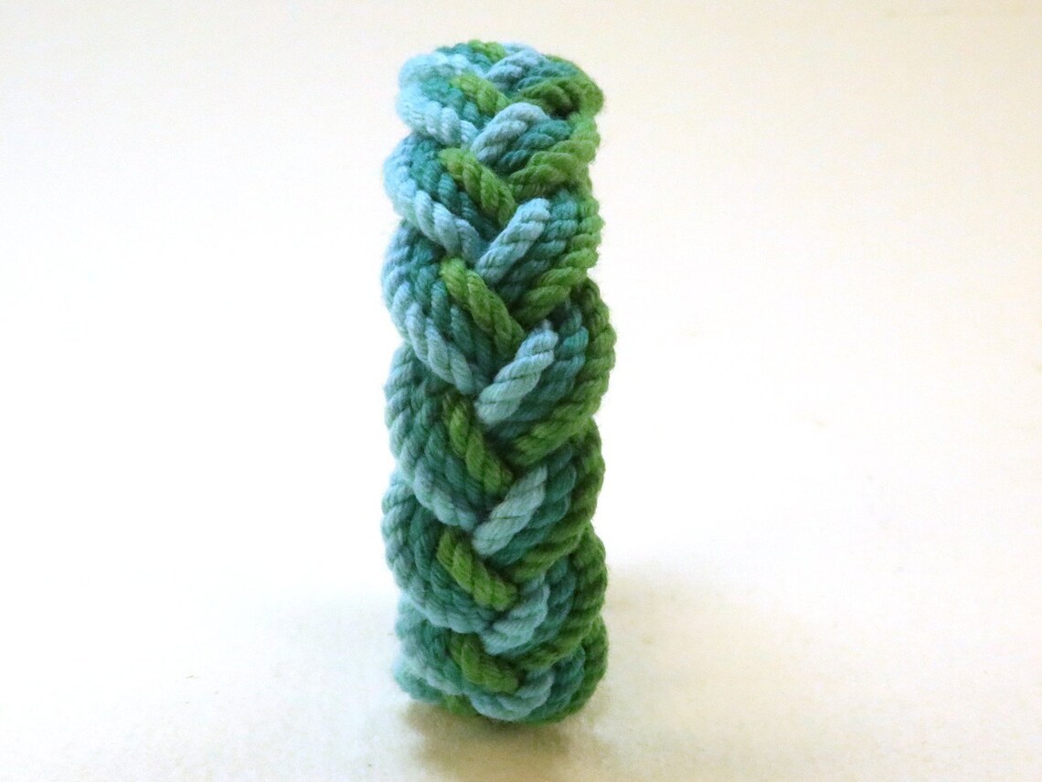Blue Green Rope Bracelet Turk Head Knot Bracelet Dyed Cotton | Etsy