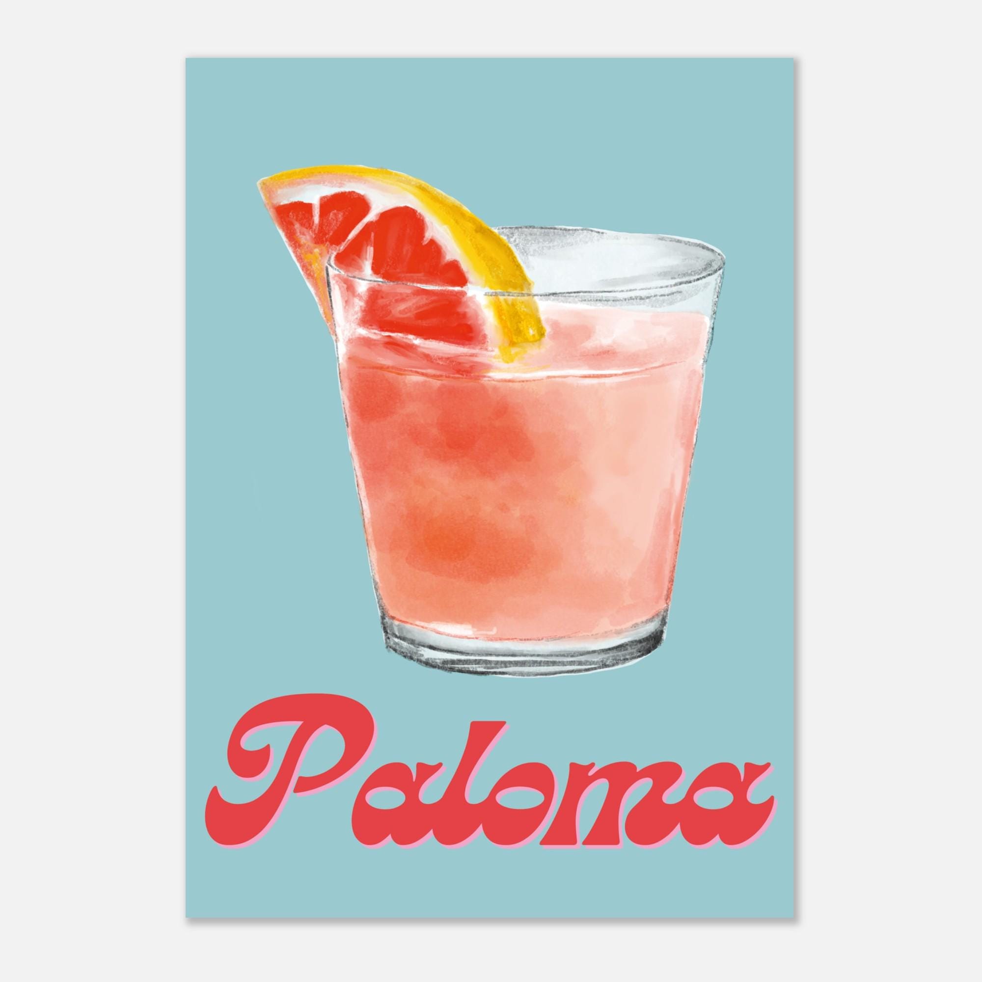 Paloma Cocktail Poster - Etsy