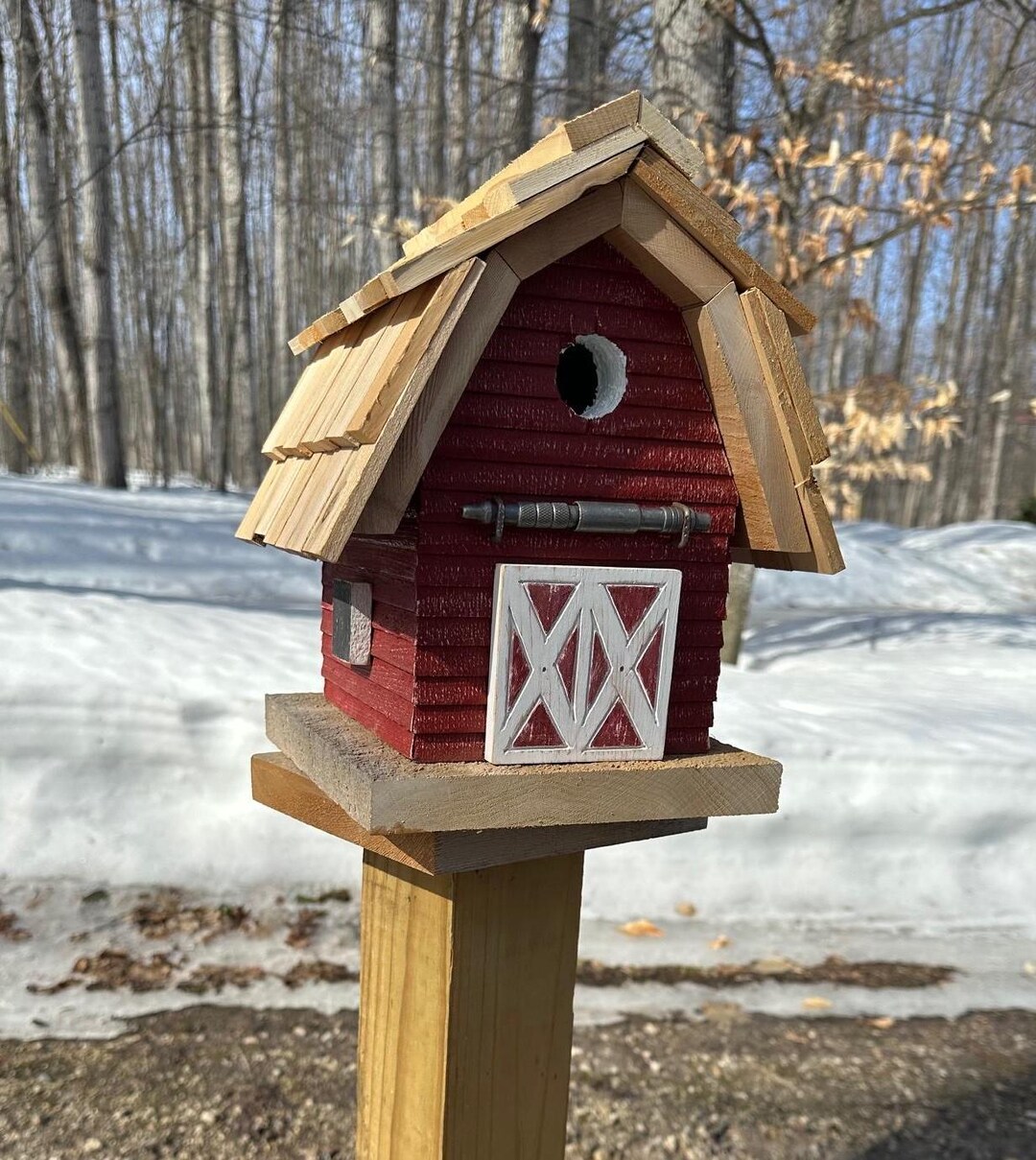 Antique Cedar Barn Bird House Hand-crafted With Cedar Wood Sourced From ...