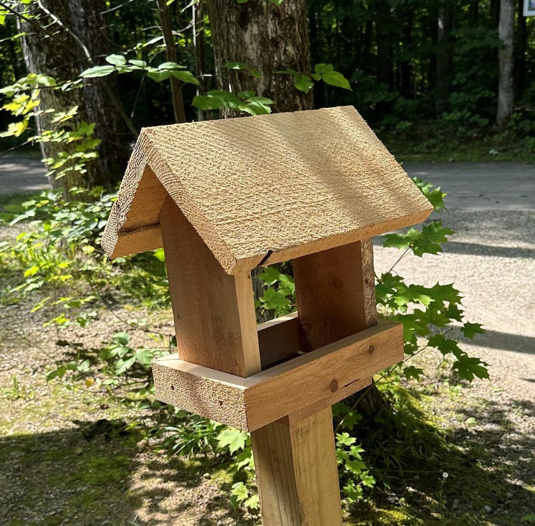 Cedar Bird Feeder Hand-crafted With Cedar Wood Sourced From a Local ...