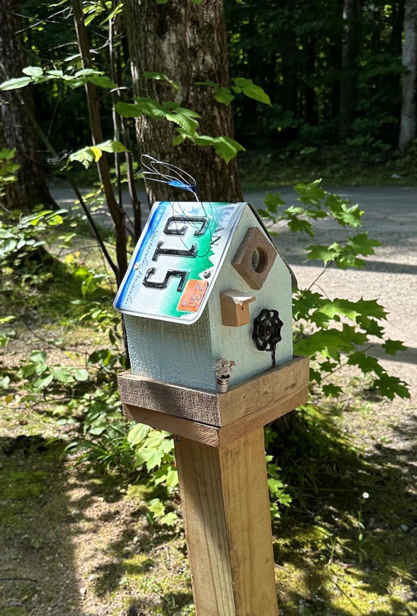 Cedar License Plate Bird House is Hand-crafted With Cedar Wood Sourced ...