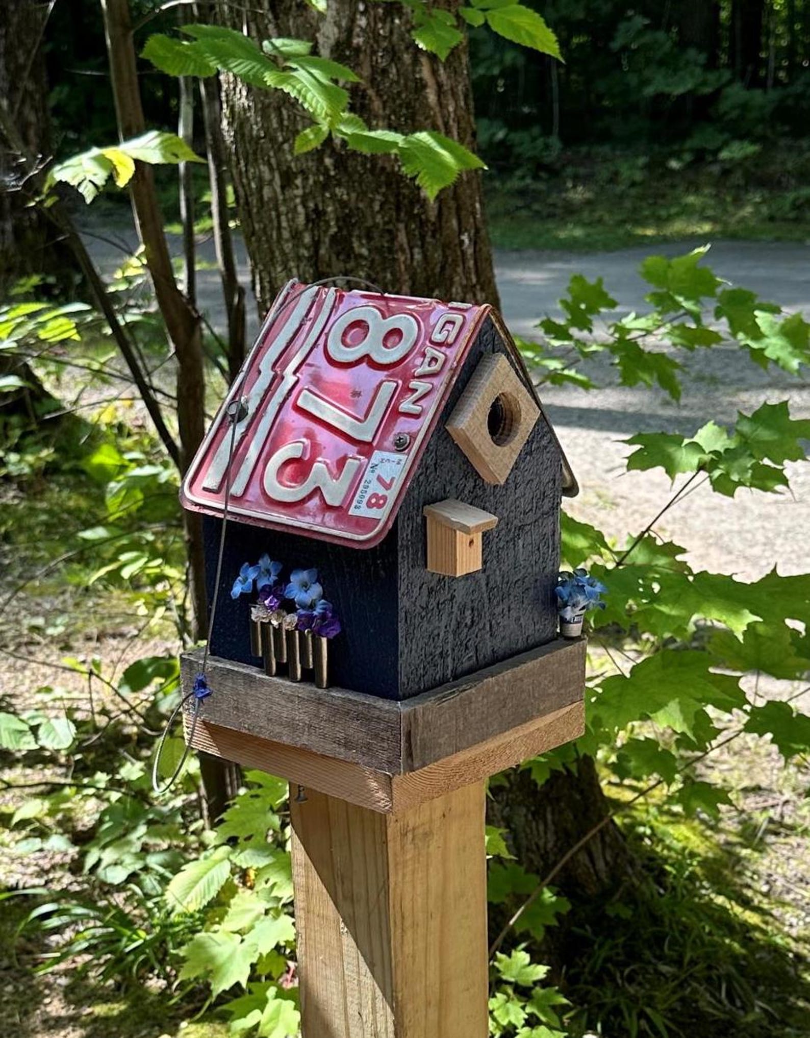 Cedar License Plate Bird House is Hand-crafted With Cedar Wood Sourced ...