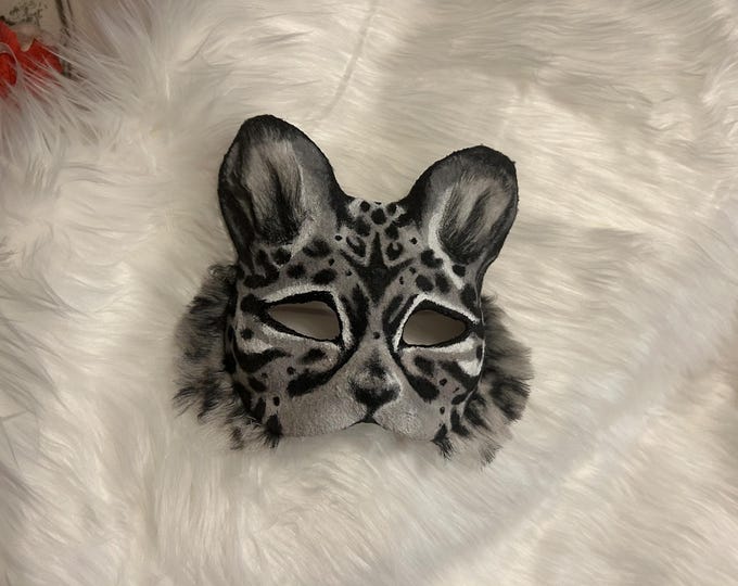 Snow Leopard Therian/theriotype Mask - Etsy