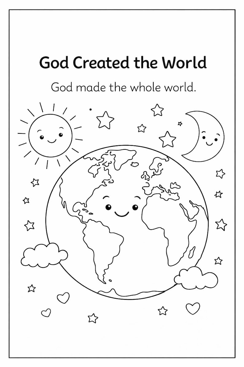 Bible Coloring Sheets - Etsy