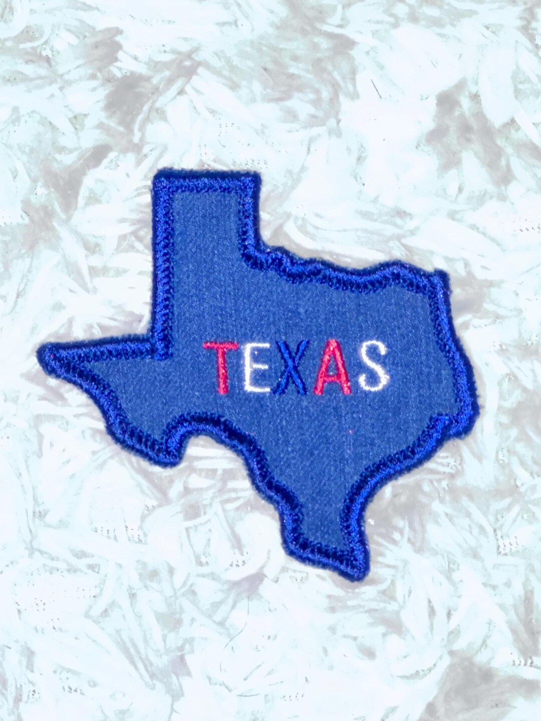 Texas State Embroidered Patch – Red White & Blue Applique Sew-on Badge ...