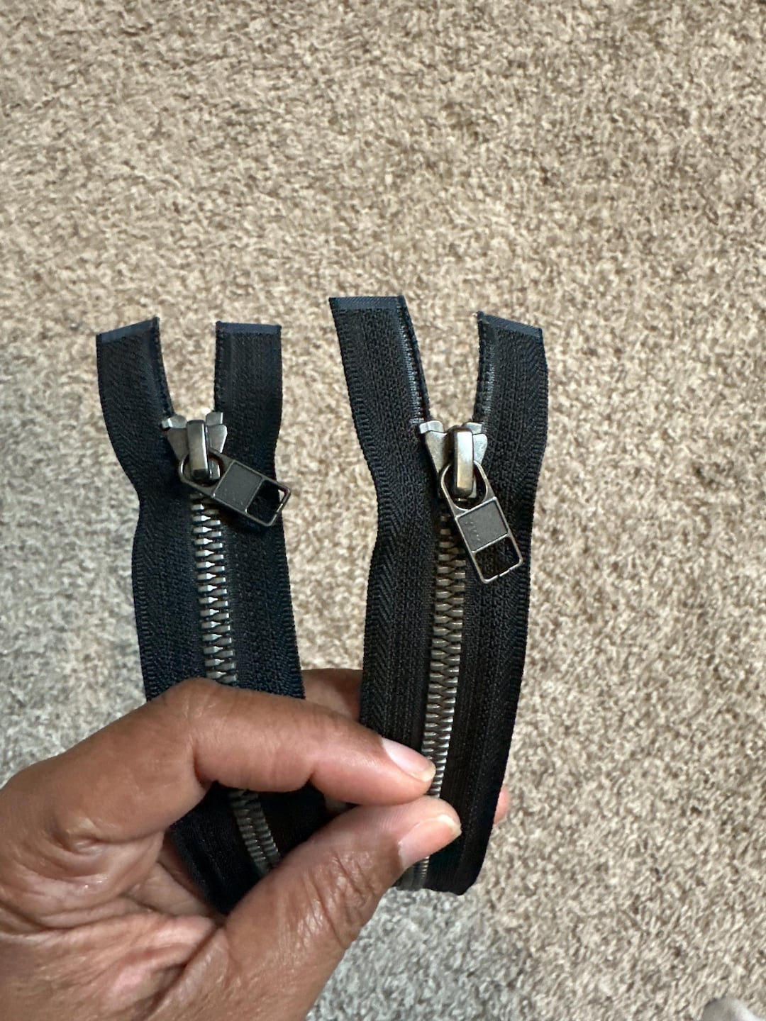 16inch - YKK #5VS Black Metal Separating Zipper – Heavy-duty, Durable ...