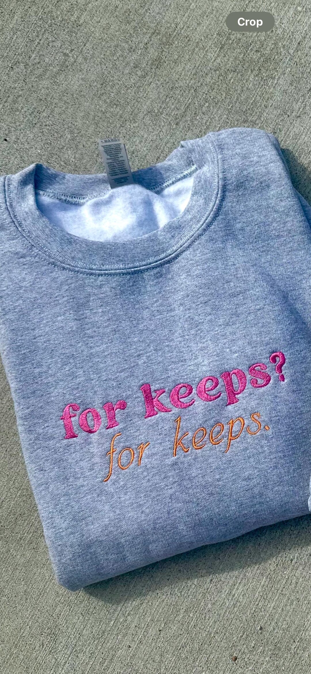 Boys of Tommen Embriodered Crewneck- Cute, Bookish, Johnny and Shannon, for Keeps - Etsy