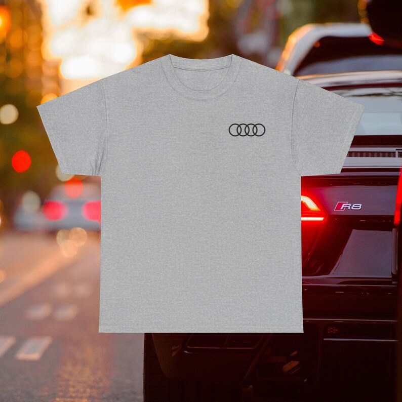 Audi R8 Car T-shirt, Front and Back Design High Quality - Unisex Tee ...