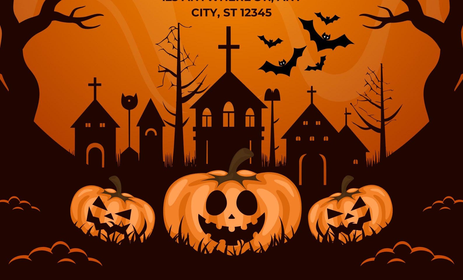 Digital Halloween Templates, Printable, Instant Download, Editable in ...