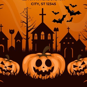 Digital Halloween Templates, Printable, Instant Download, Editable in ...