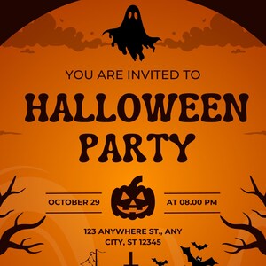 Digital Halloween Templates, Printable, Instant Download, Editable in ...