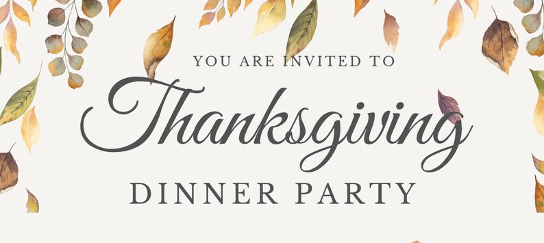 Digital Thanksgiving Invitations, Thanksgiving Templates, Instant ...
