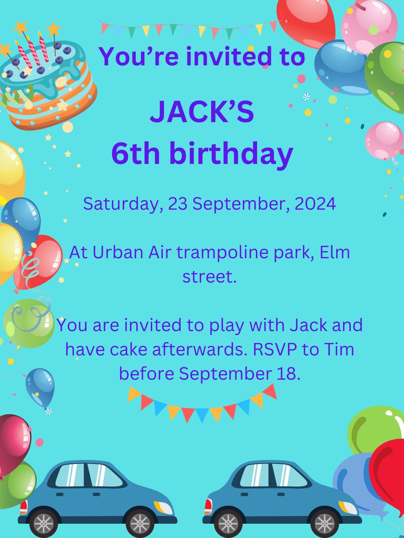 Digital Birthday Party Invitations, Digital Templates, Printable ...