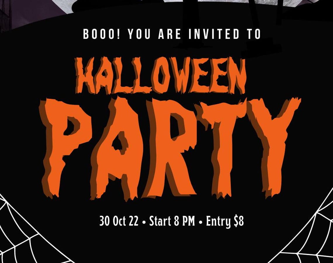 Halloween Template Bundle, Printable, Digital Templates, Editable in ...