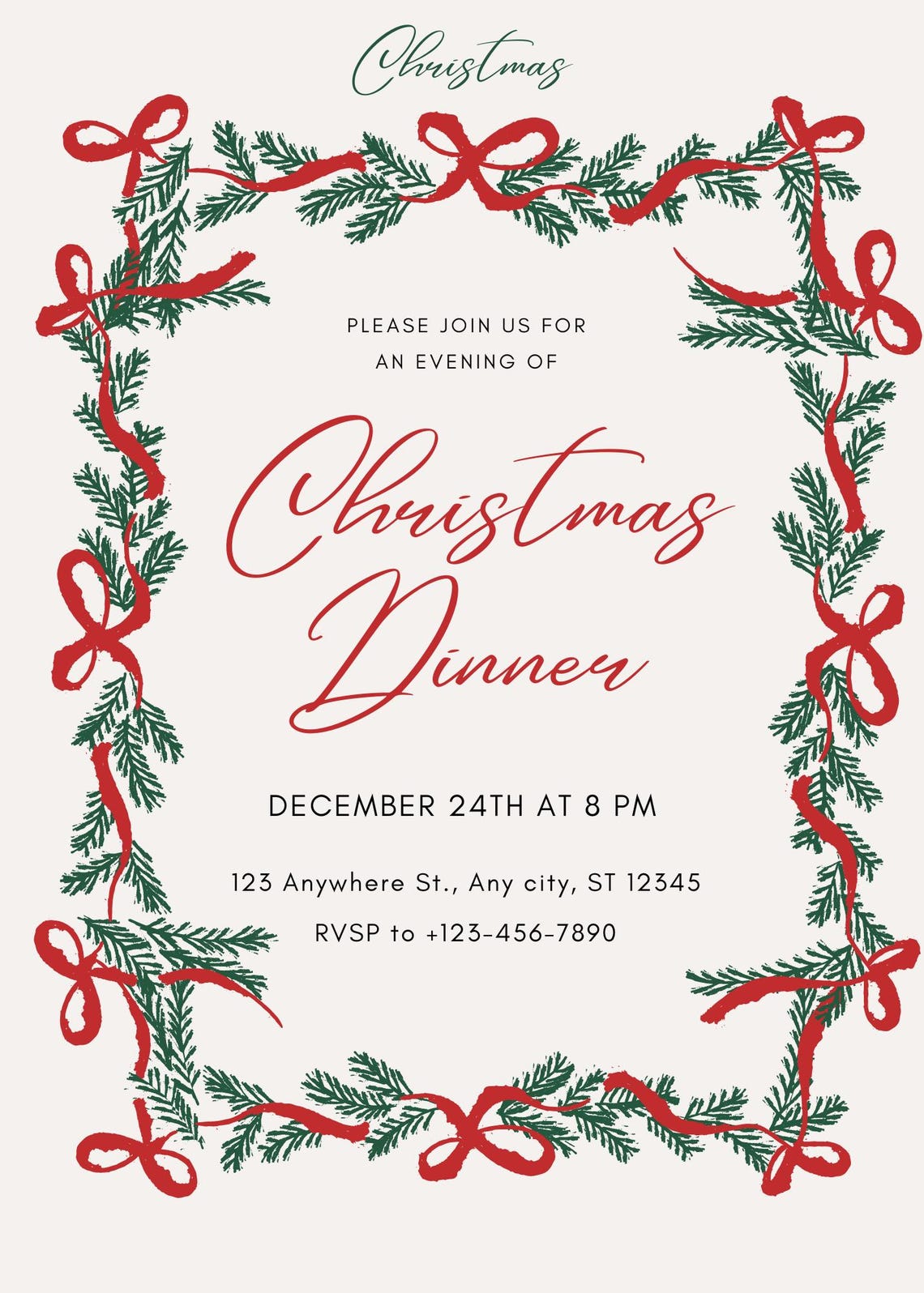 Christmas Templates Bundle, Christmas Template Invites, Digital ...