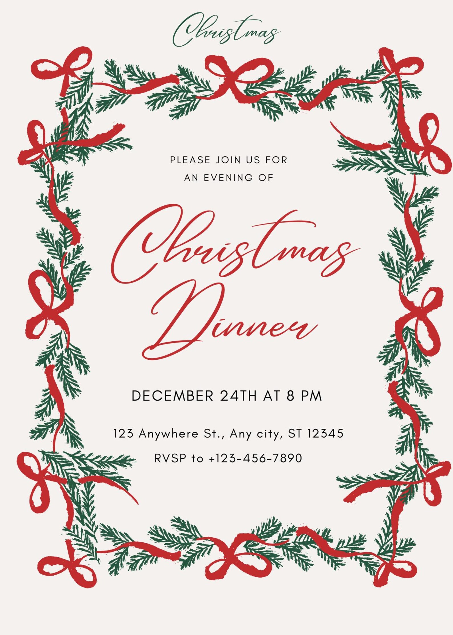 Christmas Templates Bundle, Christmas Template Invites, Digital ...