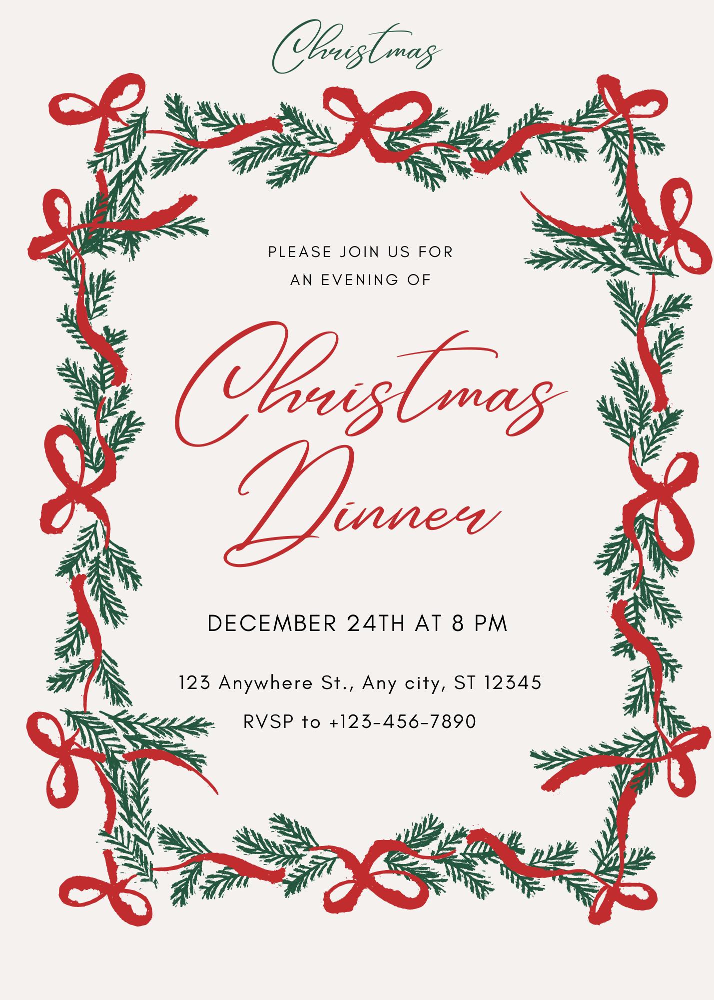 Christmas Templates Bundle, Christmas Template Invites, Digital ...