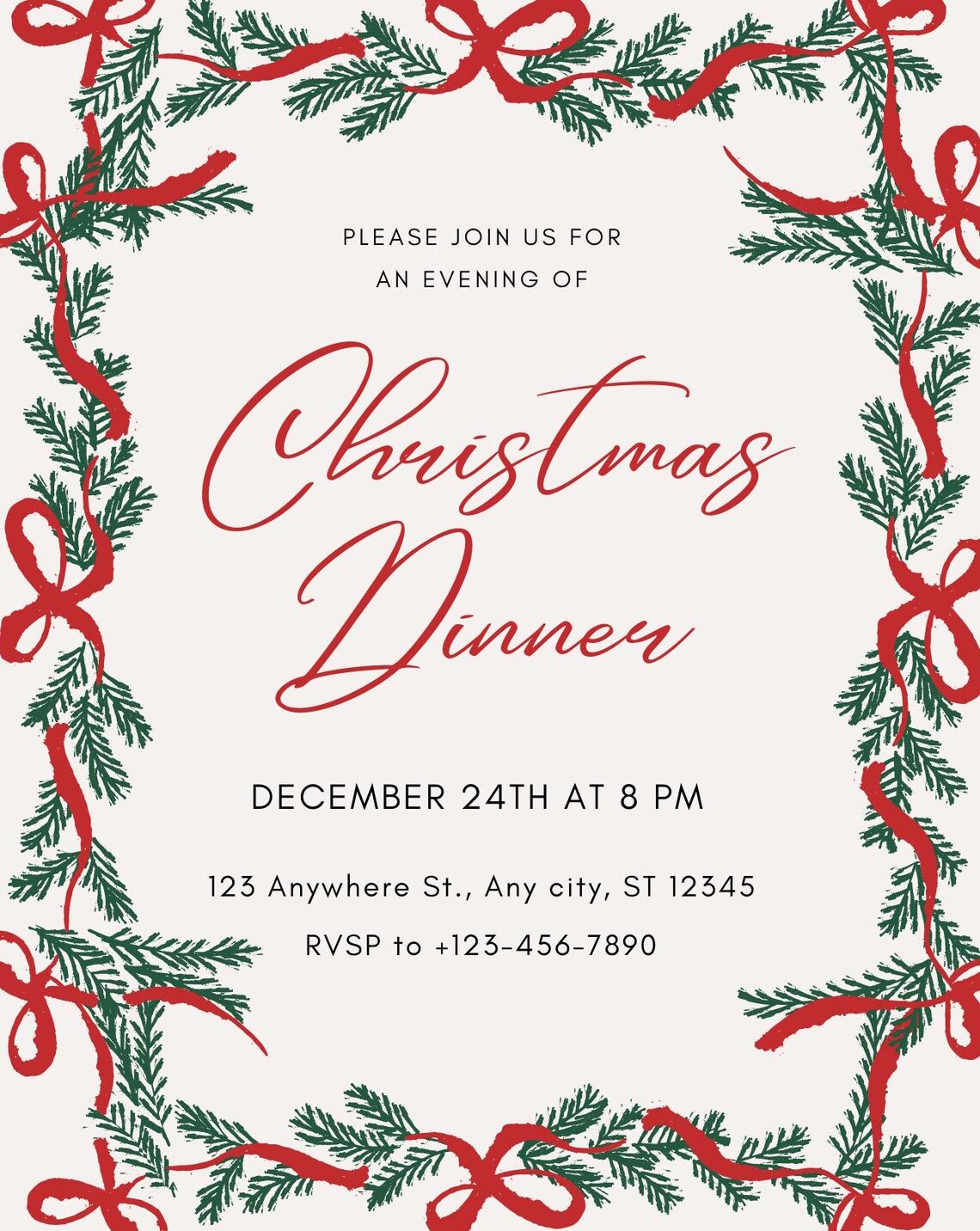 Christmas Templates Bundle, Christmas Template Invites, Digital ...