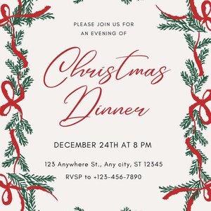 Christmas Templates Bundle, Christmas Template Invites, Digital ...