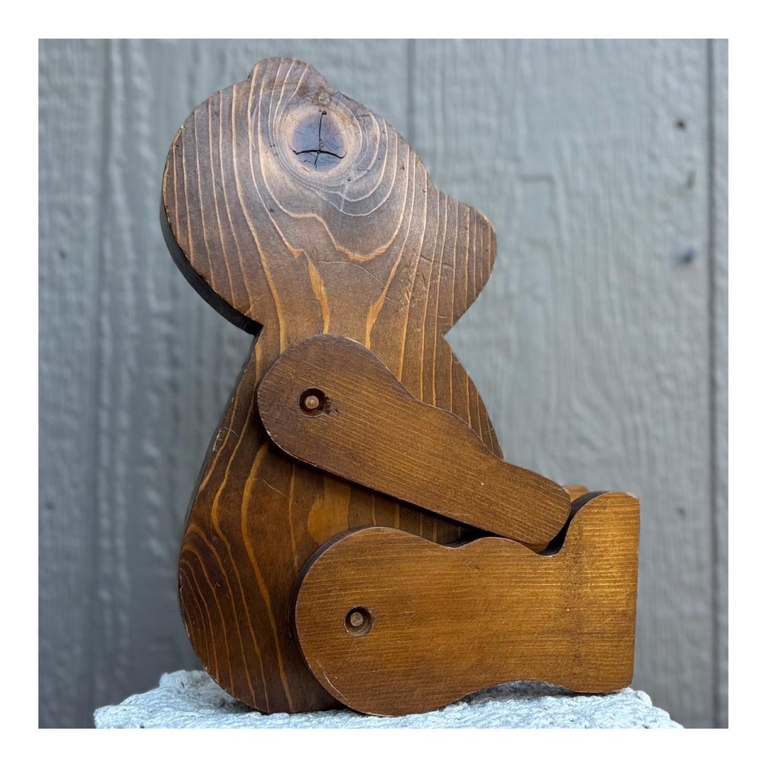 Vintage Wooden Bear Toy – Movable Arms and Legs, Lodge Decor - Etsy