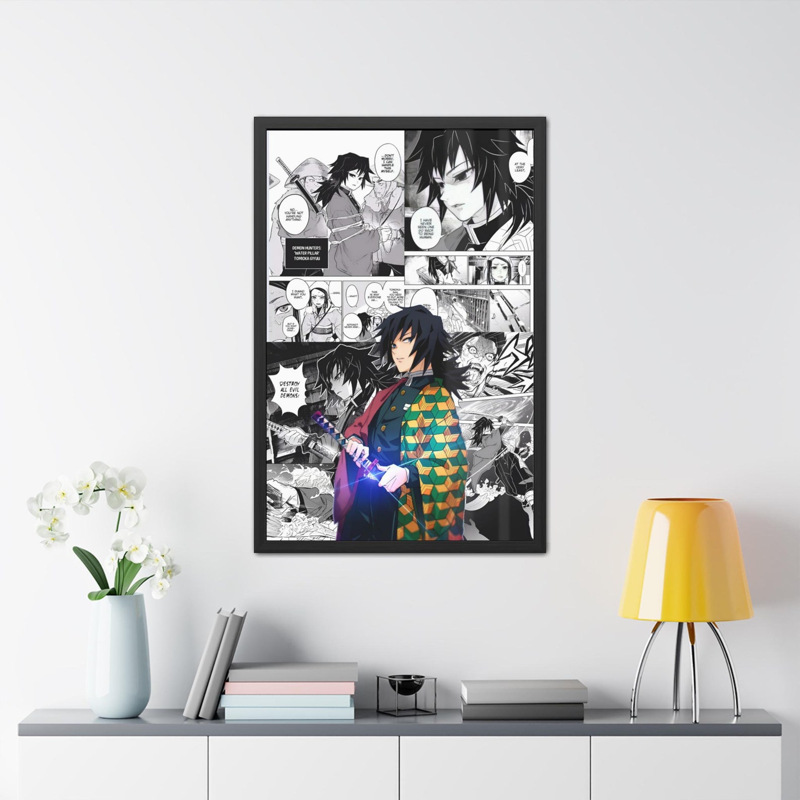 Demon Slayer Poster Giyu Tomioka Poster, Anime Poster, Kimetsu No Yaiba ...