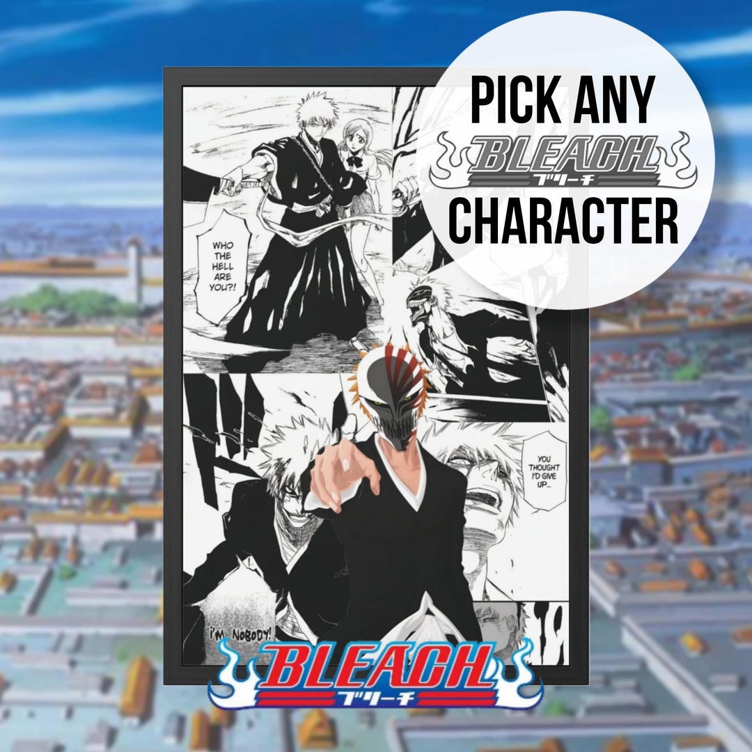 Custom Bleach Poster Pick Any Character, Anime Poster, Ichigo Kurosaki ...