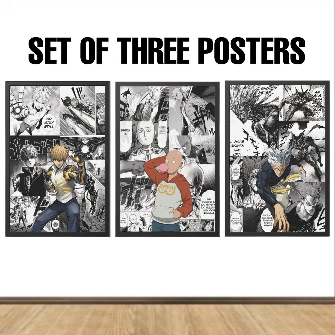 One Punch Man Poster Anime Poster, Saitama Poster, Garou, Manga Panel ...