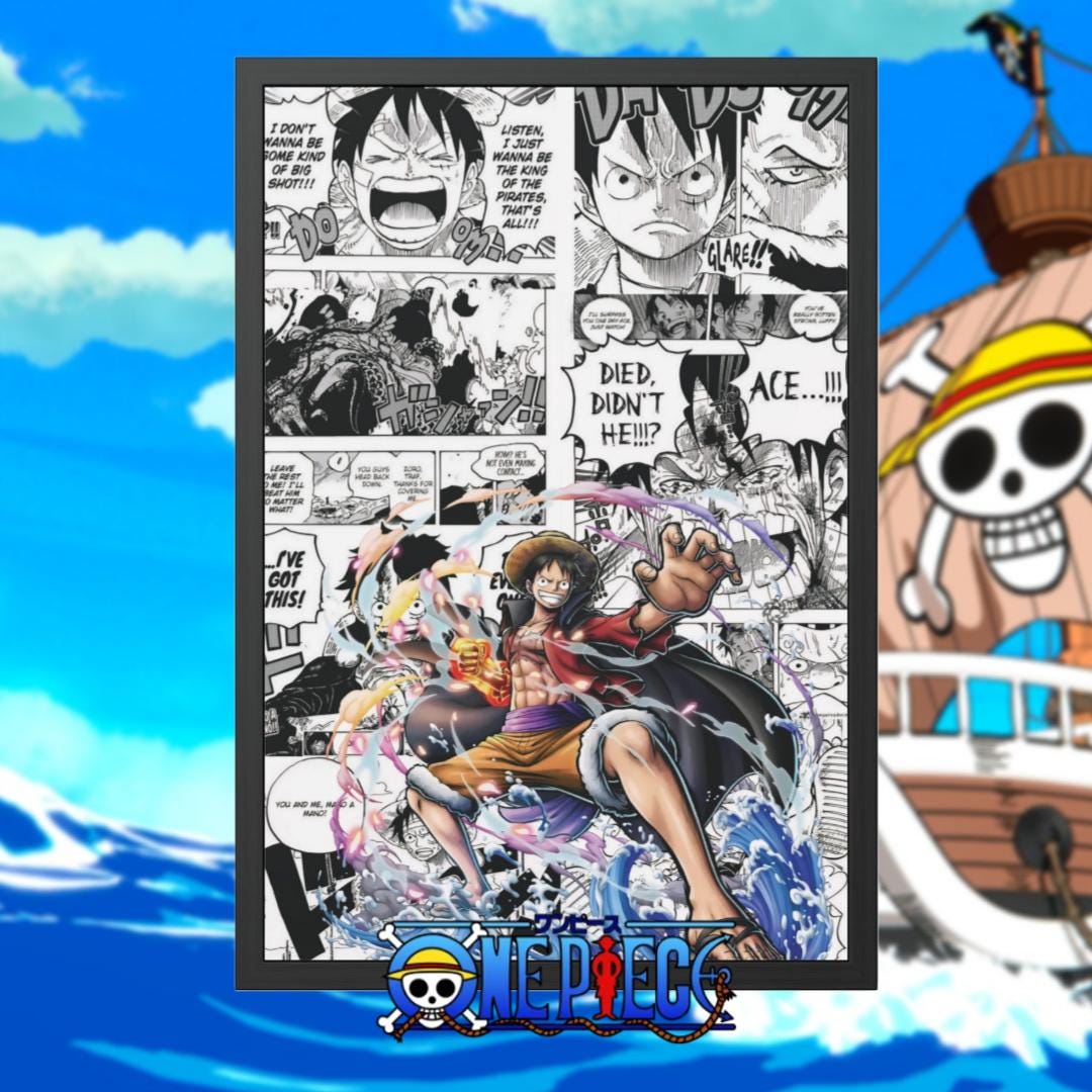 One Piece Poster monkey D Luffy, Anime Poster, Luffy Poster, One Piece ...