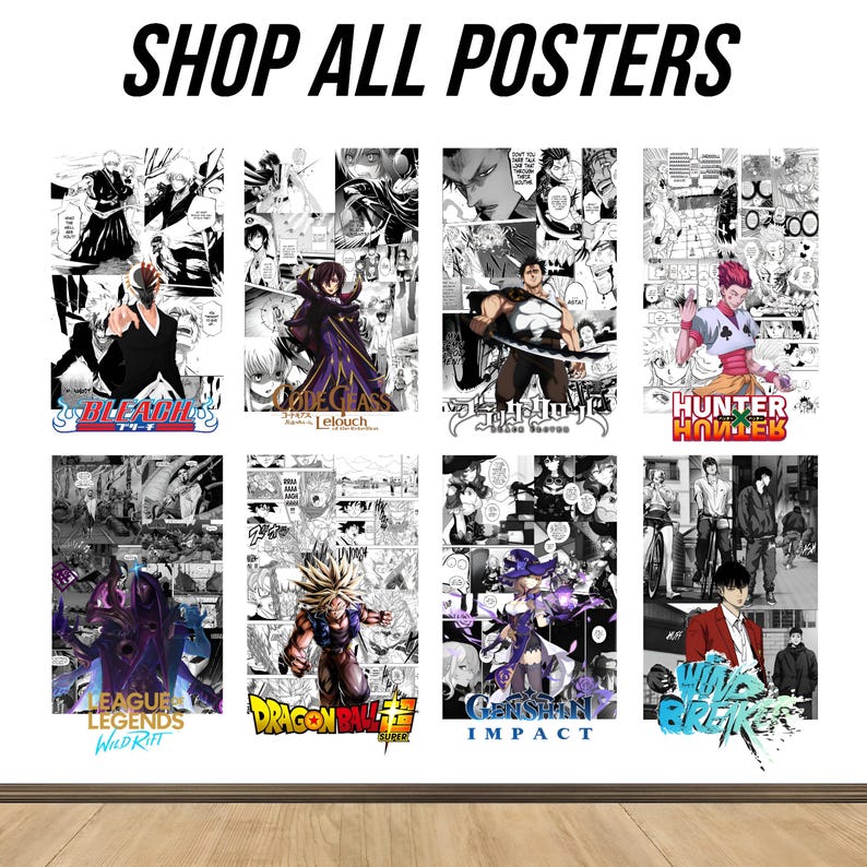 Unique Anime Poster Print TV Series Art, Modern Wall Decor, Manga Gift ...