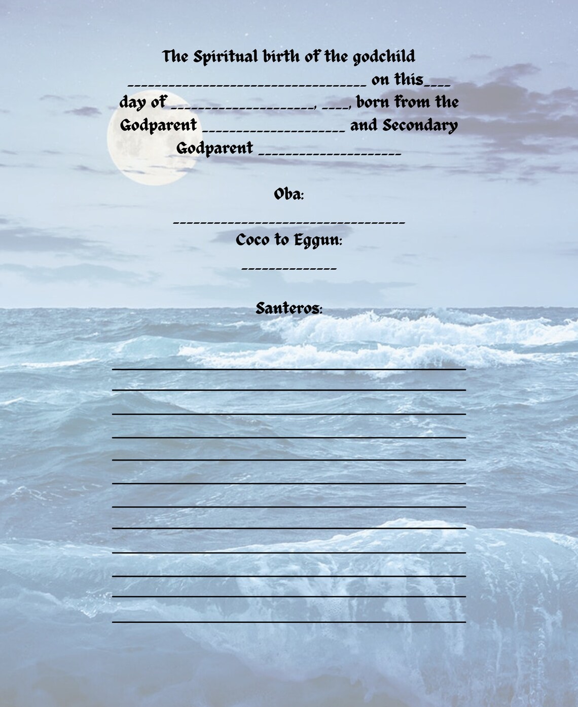 Obatala, Oshun, Shango, Yemaya, Ita Book - Etsy