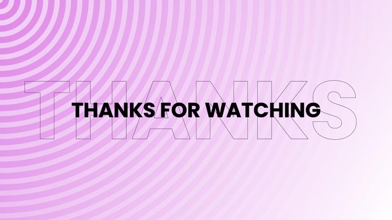 Thanks for Watching End Screen Pink Theme Video End Screen Outro Video ...