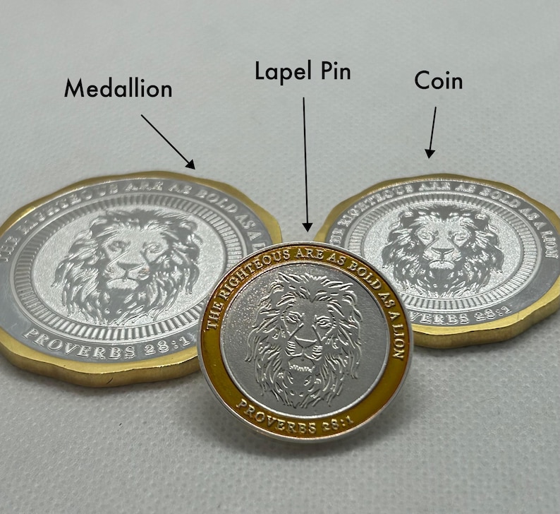 Armor of God Boldness Courageous Coin Boldness Coin Lion Coin Proverbs ...