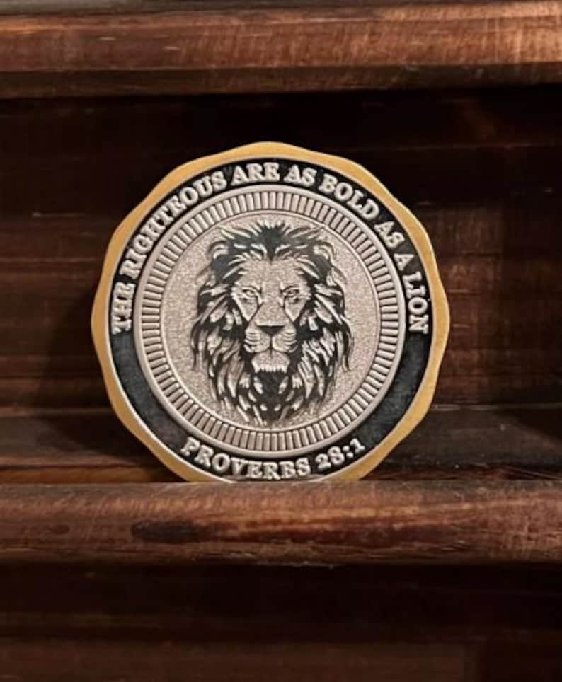 Armor of God Boldness Courageous Coin Boldness Coin Lion Coin Proverbs ...