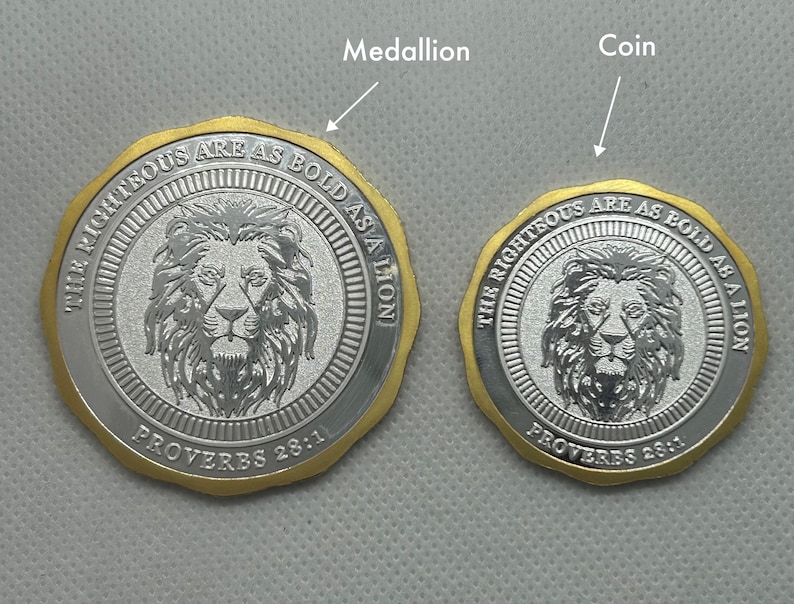 Armor of God Boldness Courageous Coin Boldness Coin Lion Coin Proverbs ...