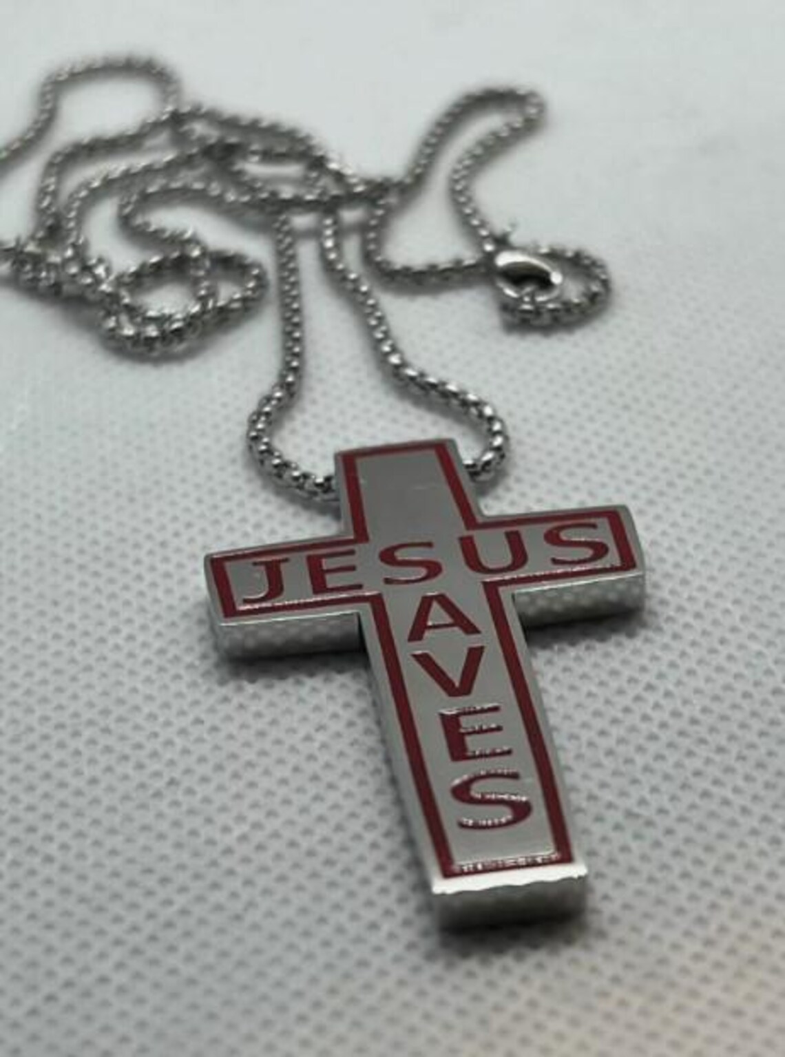 Inspirational Religious Stainless Steel Christian Jewelry Jesus Saves ...