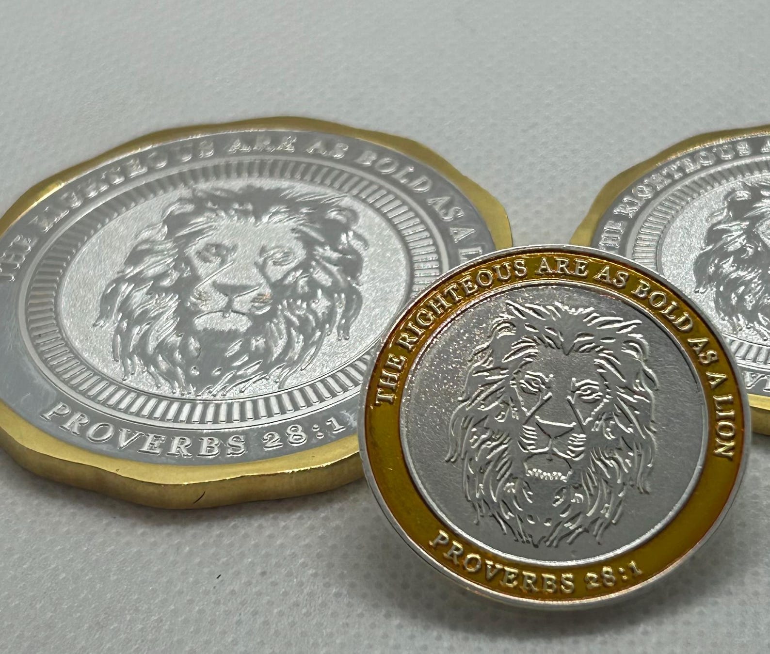 Armor of God Boldness Courageous Coin Boldness Coin Lion Coin Proverbs ...