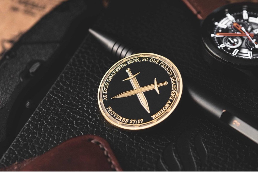 Armor of God Iron Sharpens Iron Commemorative Challenge Coin - Proverbs ...